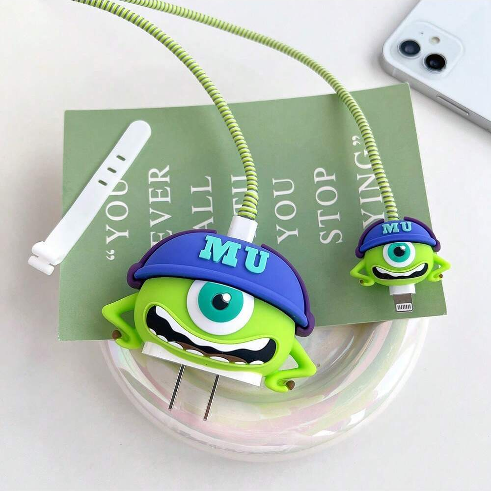 Iphone Charger Case Cover - MU Monster - 4 Piece Set (With Wire Protec ...
